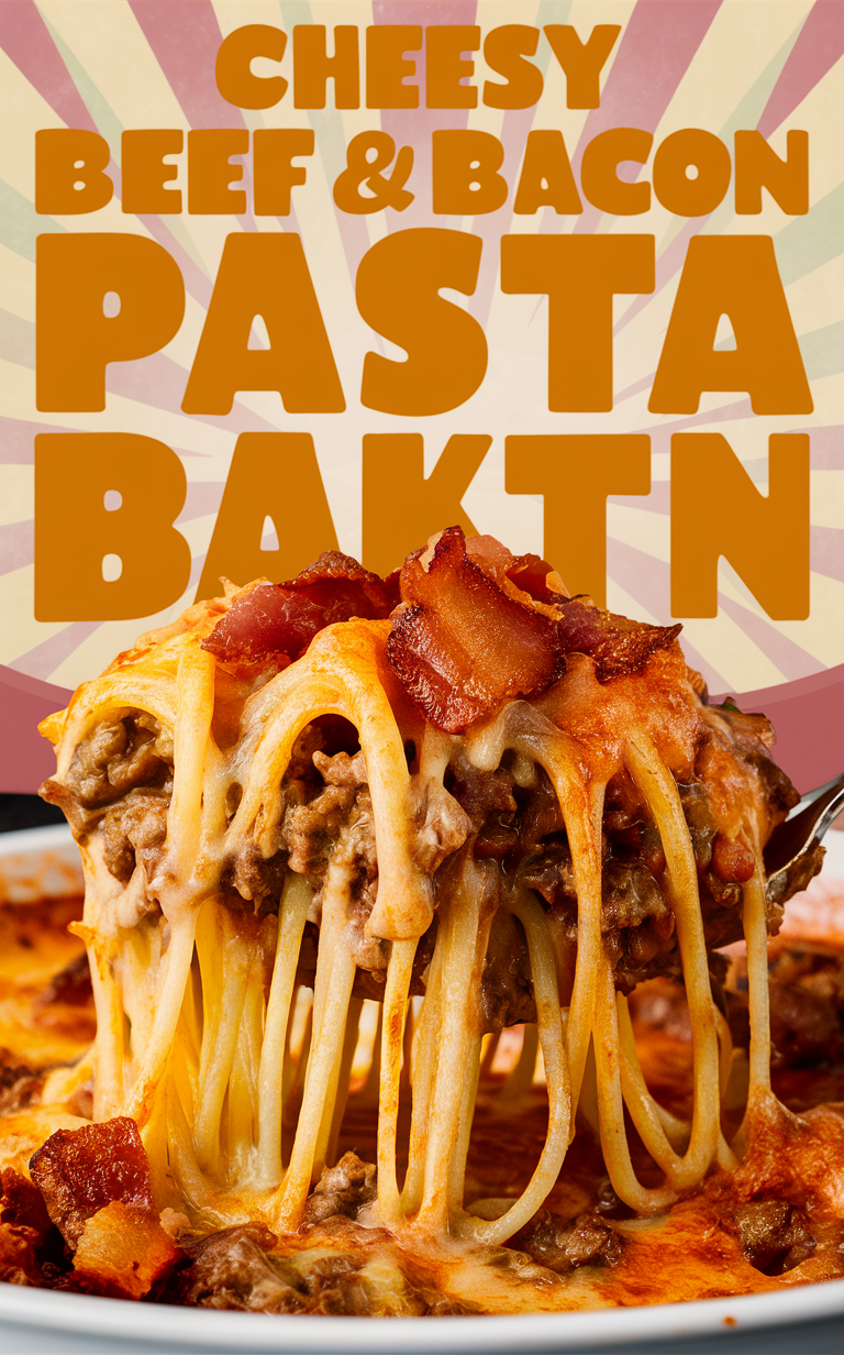 Cheesy Beef and Bacon Pasta Bake | Nutrify Recipe App