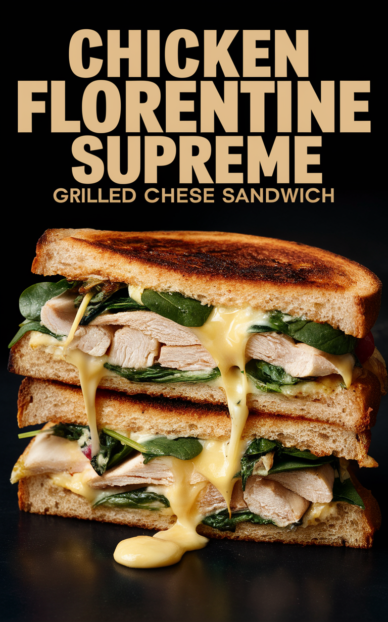 Chicken Florentine Supreme Grilled Cheese | Nutrify Recipe App