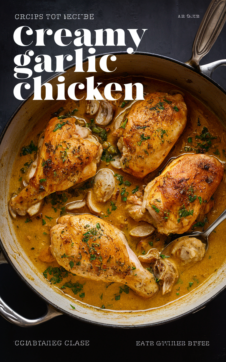 Creamy Garlic Chicken Recipe - Nutrify Recipe Blog