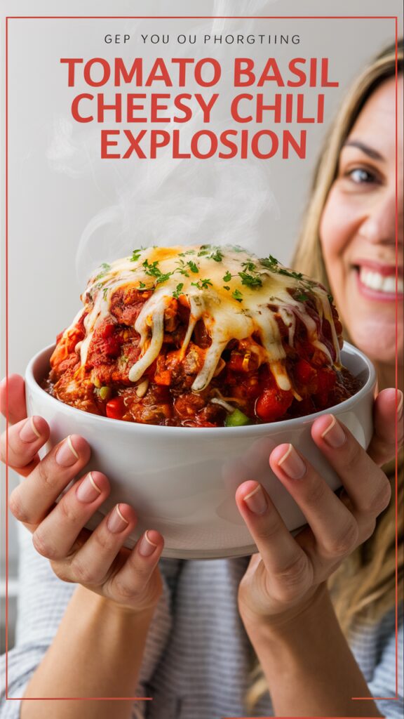 Tomato Basil Cheesy Chili Explosion | Nutrify Recipe App