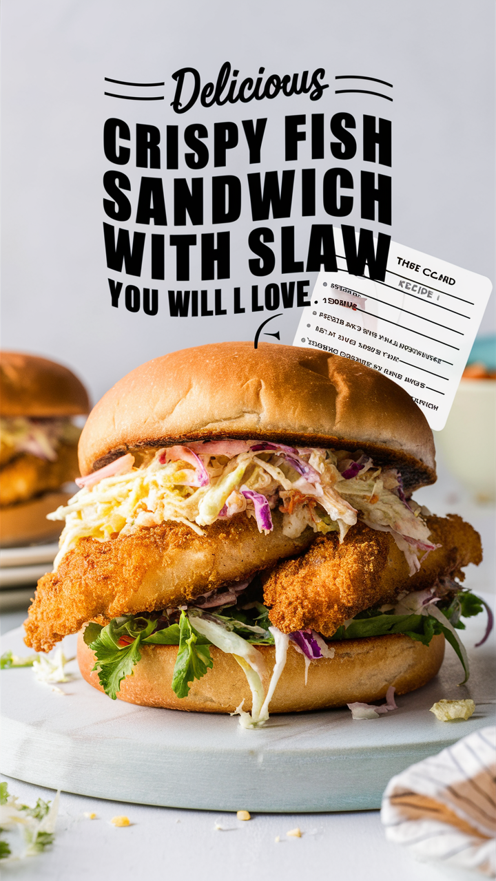 Crispy Fish Sandwich with Slaw | Nutrify Recipe App