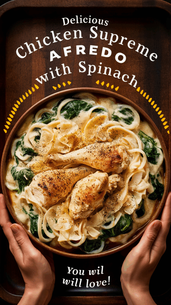 Chicken Supreme Alfredo with Spinach | Nutrify Recipe App