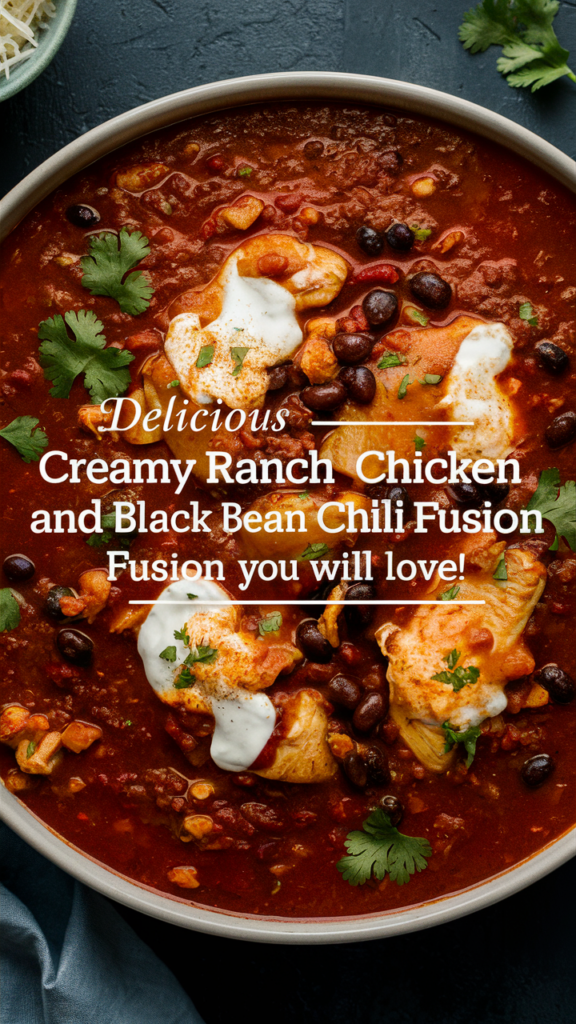 Creamy Ranch Chicken and Black Bean Chili Fusion | Nutrify Recipe App